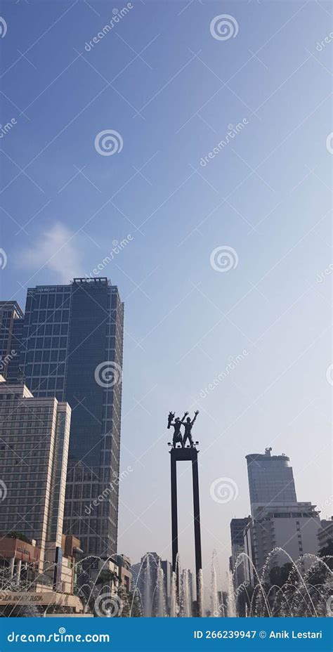 Tugu Selamat Datang Hotel Indonesia Circle Editorial Photography