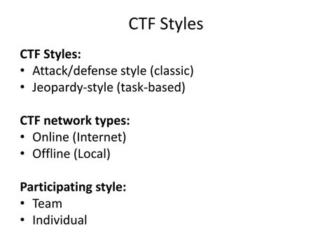 Ppt Capture The Flag Ctf Powerpoint Presentation Free Download Id 6980954