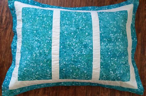 Quilted Pillow Sham Quick And Easy Pattern Downloadable Pdf