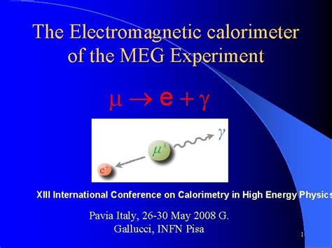 The Electromagnetic Calorimeter Of The Meg Experiment M