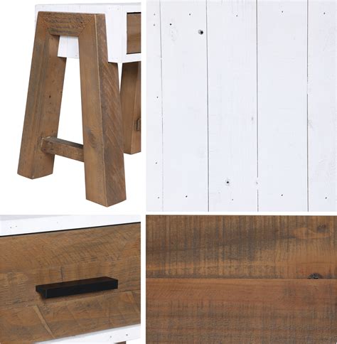 Trinity Reclaimed Wood White Large Bookcase Open Bookcases And Shelves