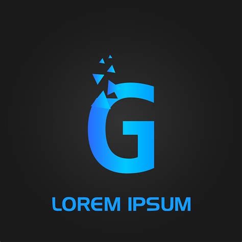 Premium Vector G Letter Triangle Bubble Style Initial Logo