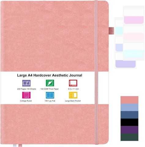 Journaling Notebooks 85 X 11 College Ruled Notebook