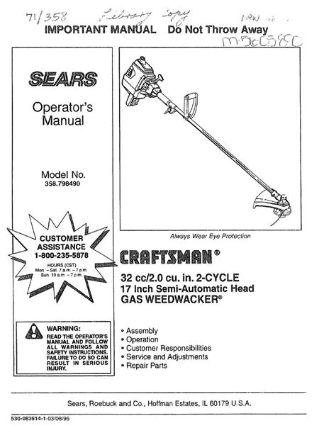 Craftsman Weed Trimmer Parts Diagram at Isla Lascelles blog