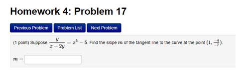 Solved Homework 4 Problem 17 Previous Problem Problem List