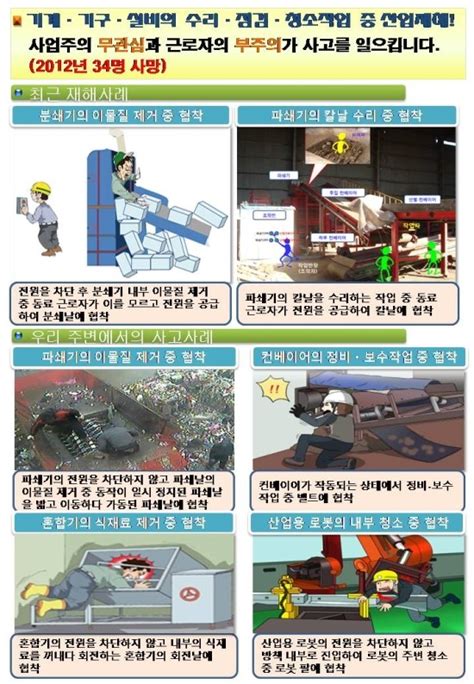 기계 기구 설비등의 점검 수리 청소등 작업시 안전대책 네이버 블로그