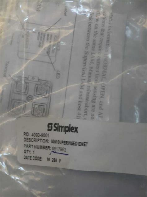 Simplex Monitor Module 4090 9001 Wak Automation