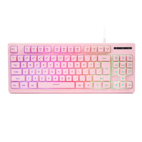 Electronikz Cq87 Gaming Keyboard Usb Wired Floating Keyboard Quiet Ergonomic Water Resistant