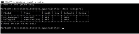 Membuat Database Dan Tabel