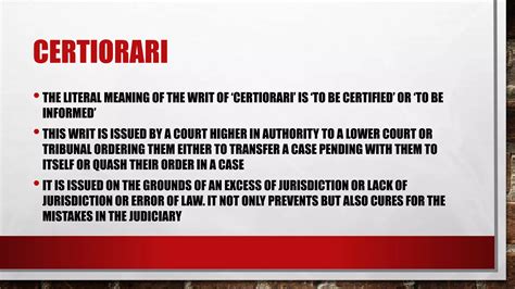 Ind Jud Part 4 Types Of Writs Ppt