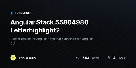 Angular Stack Letterhighlight Stackblitz