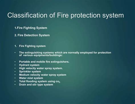 Fire Fighting System Pptx