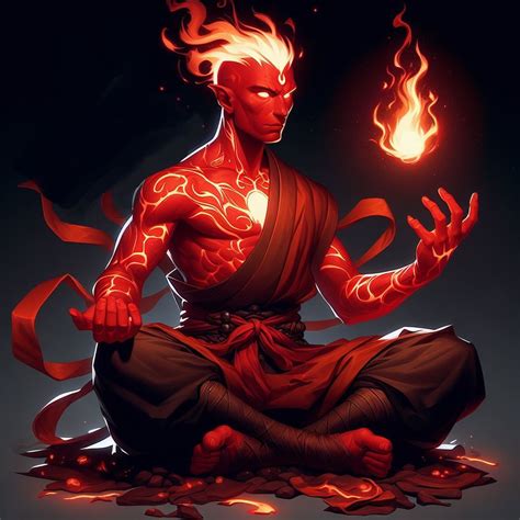 Fire Genasi Monk In 2025 Monk Dnd Dnd Characters Dandd Dungeons And Dragons