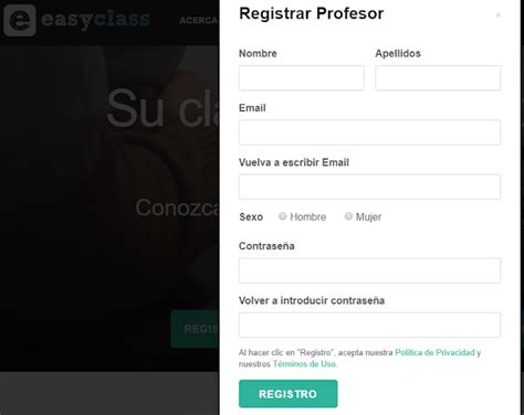 Crear Cuenta Tutorial Easyclass