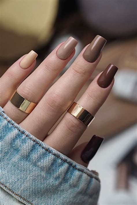Cute Brown Gradient Nails 40 Gorgeous Nude Nail Designs Nude Nail