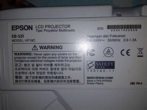 Epson Eb S31 Projector Tv And Home Appliances Tv And Entertainment