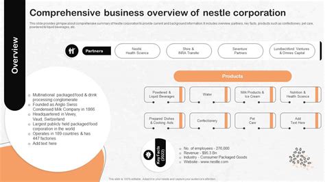 Comprehensive Business Overview Of Nestle Strategic Management Report