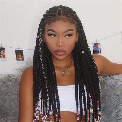Cute Hairstyles Black Woman Braids Beautiful Black Women Black Hair Black Women Box Braids