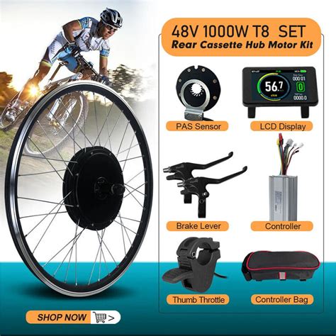 48v 1000w Mtb 電動腳踏車無刷後輪轂馬達和lcd顯示控制器 Pchomeusa 海外代購