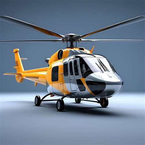 Sky Voyager Modern Helicopter Isolated on Background â Civil
