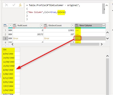 Get The Error Count With The Profiling Data Of Power Bi Data Table Using Power Query Radacad