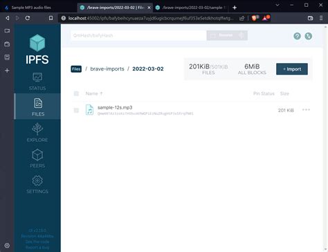 Clicking Ipfs Button From Dweblink Shared Audio Doesnt Resolve The