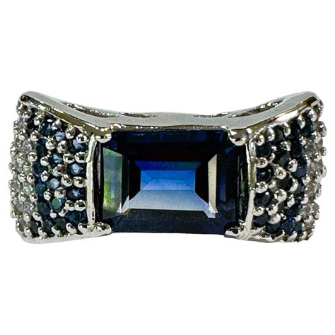 New African If 420 C1 Carat Deep Blue Sapphire Sterling Ring At