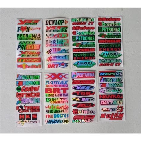 Jual Stiker Custom Cuting Logo Emblem Sponsor Gambar Bebas Tanpa