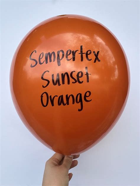 5 Inch Sempertex Deluxe Sunset Orange Latex Balloons 100ct Toy World Inc