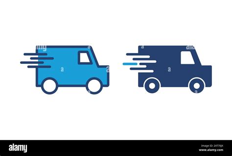 Fast Shipping Delivery Truck Icon Vector Delivery Truck Icon Fast