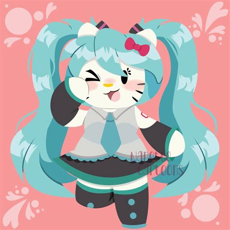Hello Miku Miku Kitty By Nanettecartoons On Deviantart