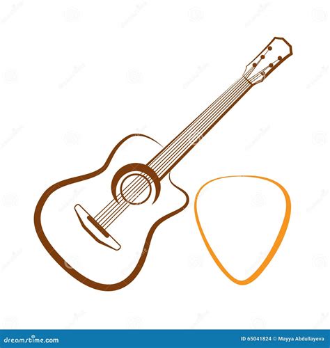 Silueta De La Guitarra Clásica Ilustración Del Vector Ilustración De
