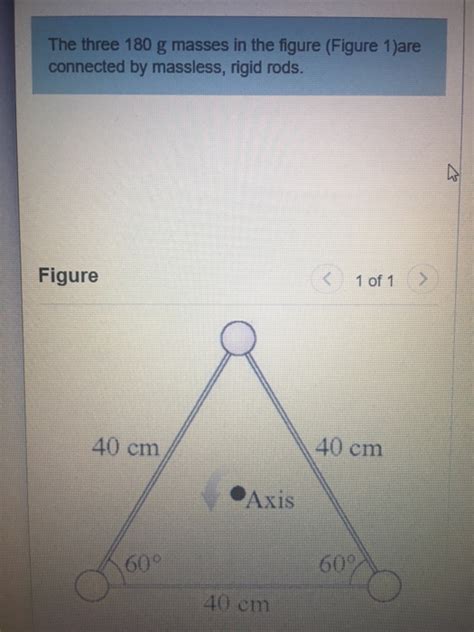 Solved The Three 180 G Masses In The Figure Figure 1are