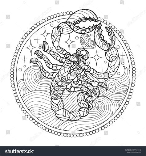 Hand Drawn Sketch Illustration Scorpion Adult Stock Vector Royalty Free 1477927742 Shutterstock