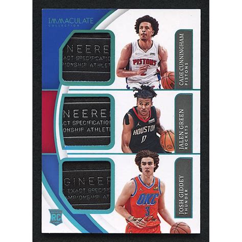 Cade Cunningham Jalen Green Josh Giddey Remarkable Rookie Jerseys