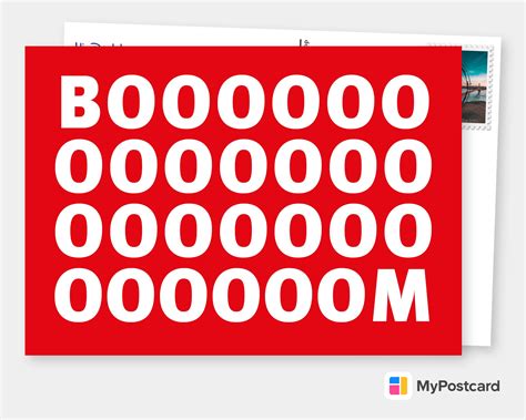 Booooooom Red Just Because Cards And Quotes 🤠🙈🐟 Send Real Postcards