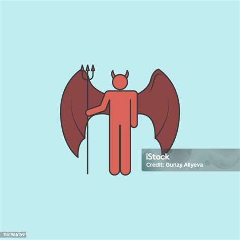 데몬 아이콘입니다 천사와 모바일 개념과 웹 응용 프로그램에 대 한 악마 아이콘의 요소 채워진 된 개요 데몬 아이콘 웹 및