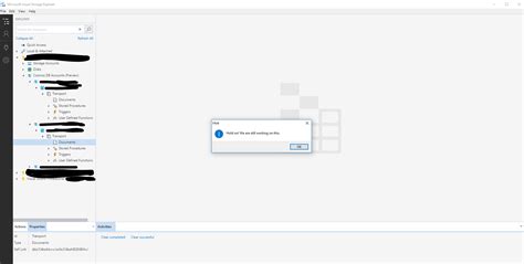 azure storage explorer is not listing cosmos db documents stack