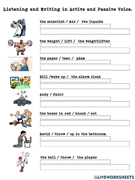 Active Vs Passive Voice Worksheet High School Esl Passive Voice