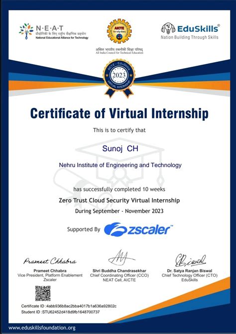 Sunoj Ch On Linkedin Zerotrust Cloudsecurity Eduskillsinternship Aicteinternship Aicte
