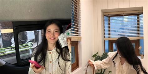 신예은 러블리한 꽈배기 가디건 입고 라이프업