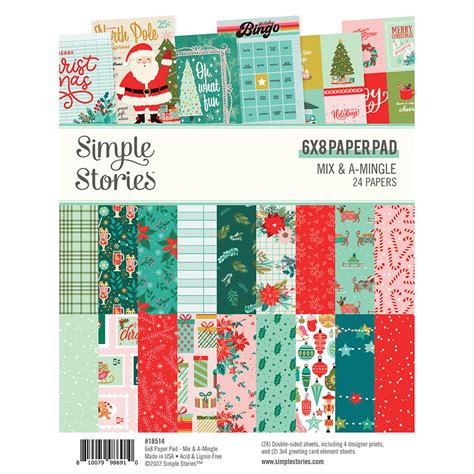Mix And A Mingle 6x8 Inch Paper Pad 18514 Craftlines Bv