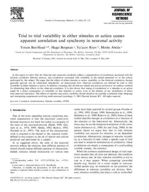 Pdf Trial To Trial Variability In Either Stimulus Or Action Causes