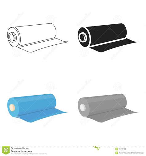 Textile Roll Icon Of Vector Illustration For Web And Mobile Stock Vector Illustration Of