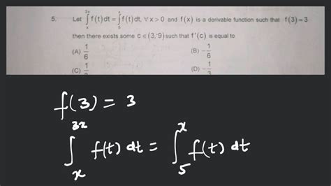 Let Int X 3 X Ft D Tint 5 X Ft D T Forall X0 And Fx I