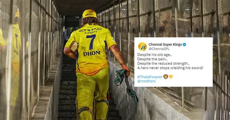 Despite His Old Age Csks Post For Ms Dhoni Ahead Of Rr Clash Goes Viral