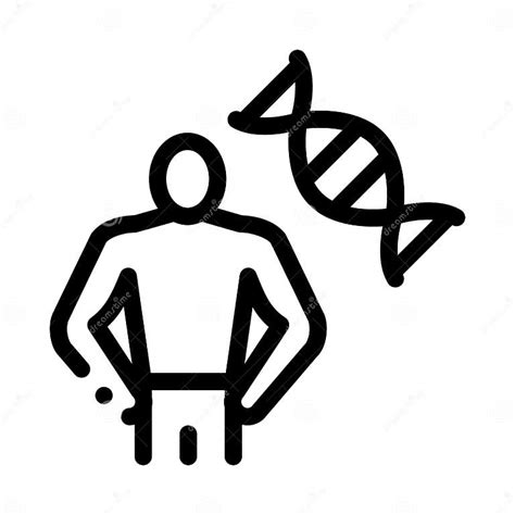 Illustratie Van Het Dna Pictogram Van Gezond Menselijk Bloed Vector