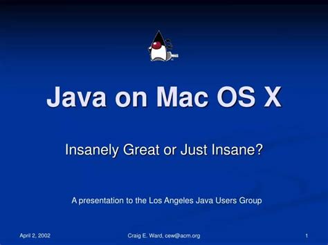 Ppt Java On Mac Os X Powerpoint Presentation Free Download Id4925104