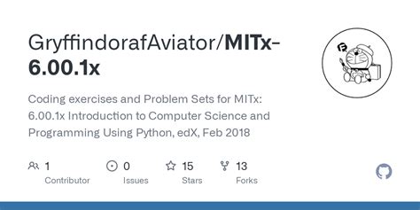 GitHub GryffindorafAviator MITx 6 00 1x Coding Exercises And Problem