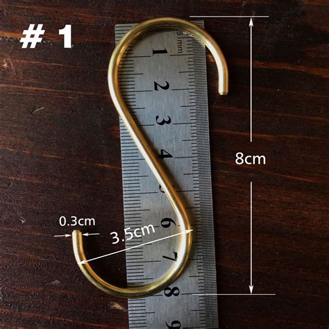 Solid Brass S Hook Etsy